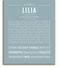 Lilia | Name Art Print – Name Stories