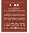 Lilian | Name Art Print – Name Stories