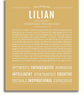 Lilian Personalized Name Meaning Art Prints – Name Stories