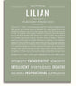 Lilian Personalized Name Meaning Art Prints – Name Stories
