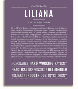 Liliana | Name Art Print – Name Stories