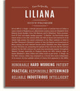 Liliana Personalized Name Meaning Art Prints – Name Stories