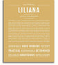 Liliana Personalized Name Meaning Art Prints – Name Stories