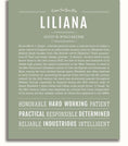 Liliana | Name Art Print – Name Stories