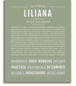 Liliana Personalized Name Meaning Art Prints – Name Stories