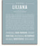 Liliana Personalized Name Meaning Art Prints – Name Stories