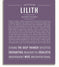 Lilith Personalized Name Meaning Art Prints – Name Stories