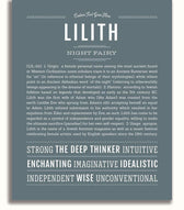Lilith | Name Art Print – Name Stories