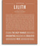 Lilith Personalized Name Meaning Art Prints – Name Stories