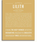 Lilith | Name Art Print – Name Stories
