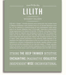 Lilith Personalized Name Meaning Art Prints – Name Stories