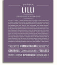 Lilli | Name Art Print – Name Stories