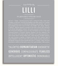 Lilli | Name Art Print – Name Stories