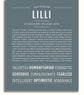Lilli | Name Art Print – Name Stories