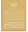 Lilli | Name Art Print – Name Stories