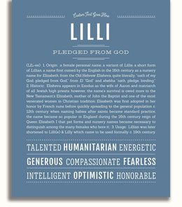 Lilli | Name Art Print – Name Stories