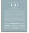 Lilli | Name Art Print – Name Stories