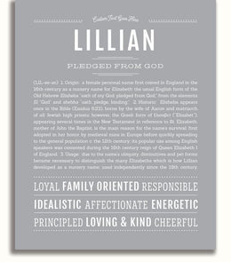 Lillian | Name Art Print – Name Stories