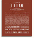 Lillian Personalized Name Meaning Art Prints – Name Stories