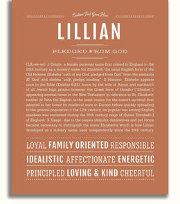 Lillian | Name Art Print – Name Stories