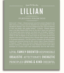 Lillian | Name Art Print – Name Stories