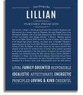Lillian Personalized Name Meaning Art Prints – Name Stories