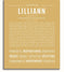 Lilliann Personalized Name Meaning Art Prints – Name Stories