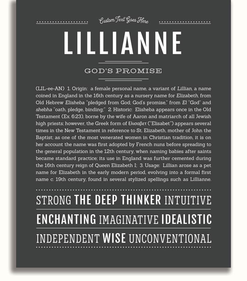 Lillianne | Name Art Print – Name Stories
