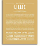 Lillie | Name Art Print – Name Stories