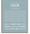 Lillie Personalized Name Meaning Art Prints – Name Stories