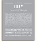 Lilly Personalized Name Meaning Art Prints – Name Stories