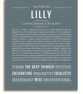 Lilly | Name Art Print – Name Stories