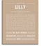 Lilly Personalized Name Meaning Art Prints – Name Stories