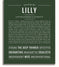Lilly Personalized Name Meaning Art Prints – Name Stories