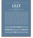Lilly | Name Art Print – Name Stories
