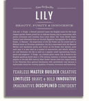 Lily | Name Art Print – Name Stories