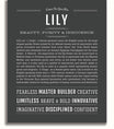 Lily | Name Art Print – Name Stories