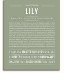 Lily | Name Art Print – Name Stories