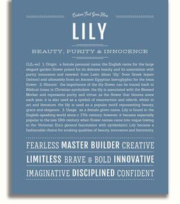 Lily | Name Art Print – Name Stories