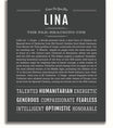 Lina | Name Art Print – Name Stories