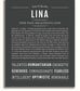 Lina | Name Art Print – Name Stories