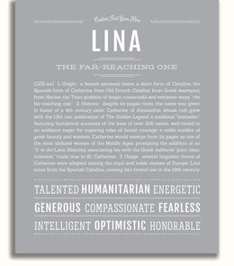 Lina | Name Art Print – Name Stories