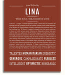 Lina | Name Art Print – Name Stories