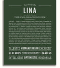 Lina | Name Art Print – Name Stories