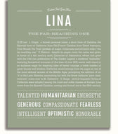 Lina | Name Art Print – Name Stories