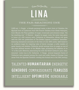 Lina | Name Art Print – Name Stories