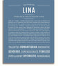 Lina Personalized Name Meaning Art Prints – Name Stories