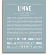 Linae Personalized Name Meaning Art Prints – Name Stories