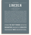 Lincoln (male) | Name Art Print – Name Stories