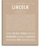 Lincoln (male) | Name Art Print – Name Stories